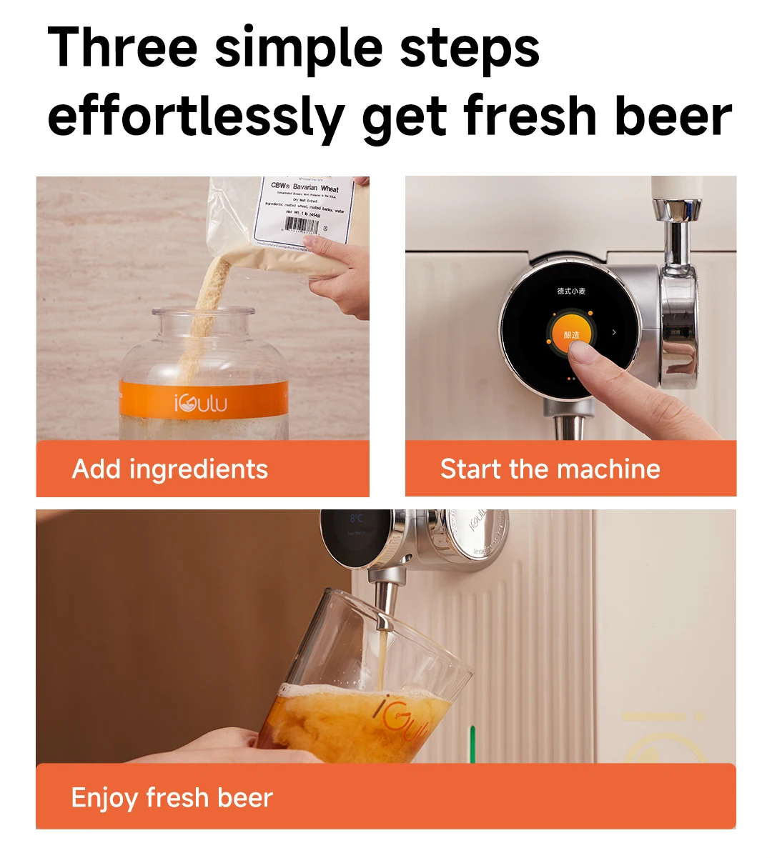 Igulu F1 Smart Home Brewing Beer Maker Machine - Portable & Automated