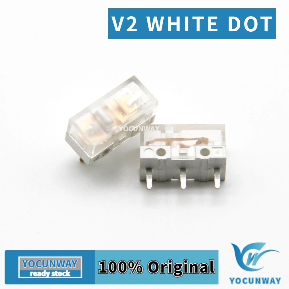 HUANO New Original Transparent Shell White Dot Mouse Micro Switch ...