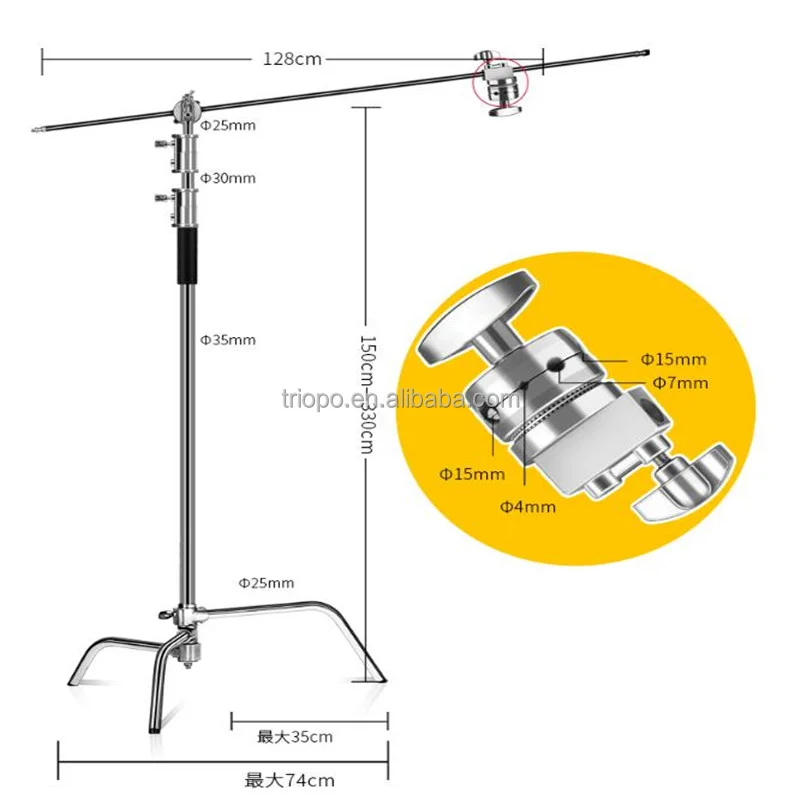 C Stand Photo Studio Heavy Duty Load 20kg Light Stand C Type Stand With ...