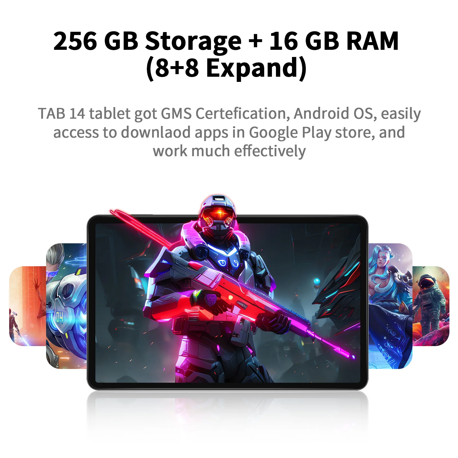 VASOUN 12 Inch Android 13 Tablet PC, 256GB ROM, 8GB RAM, Case Included ...