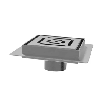 Ss304 Straight Trap Square Shower Floor Drain With Grate Cover Strainer ...