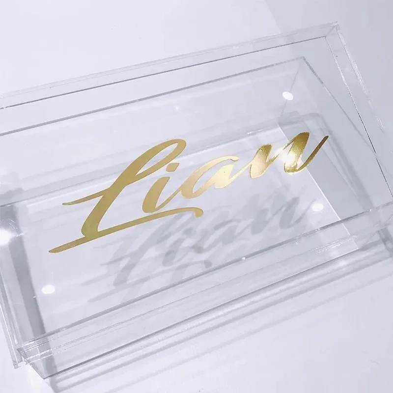Personalized Large Clear Acrylic Keepsake Box - STR-R1309