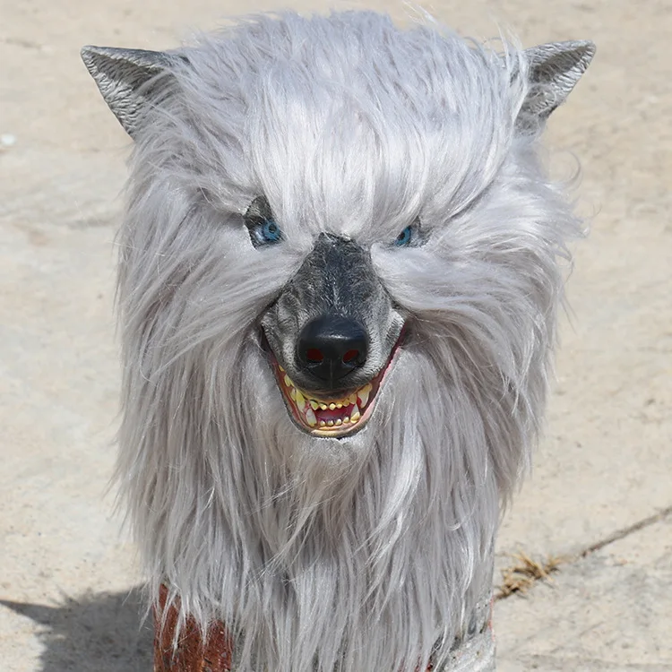 Wolf Moving Jaw Mask - Lifelike Furry Suit Headgear