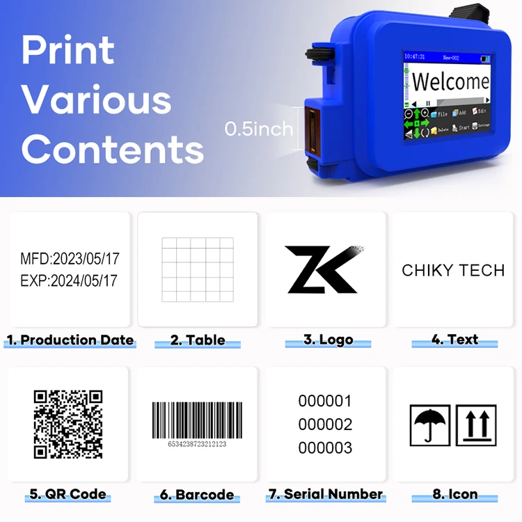 Smallest Mini Inkjet Printer - Hand Batch Coding Date Coder