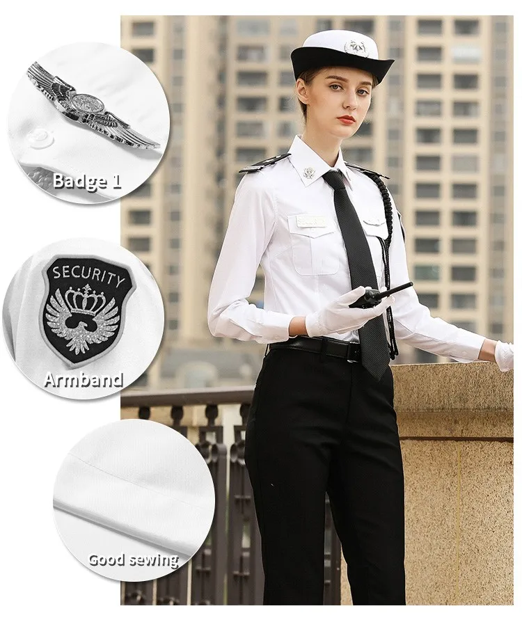 Female Best White Security Company Guard Uniforms For Sale - Buy High ...