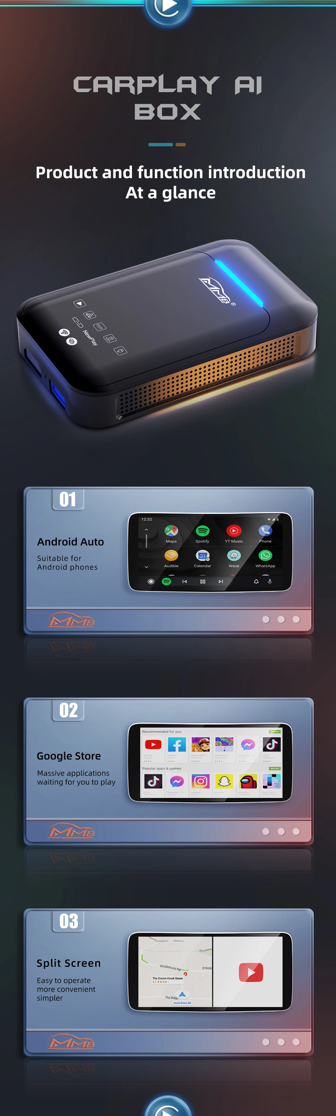 Mmb Ai Box Carplay Android 11 Ai Box For Cars With Factory Carplay ...