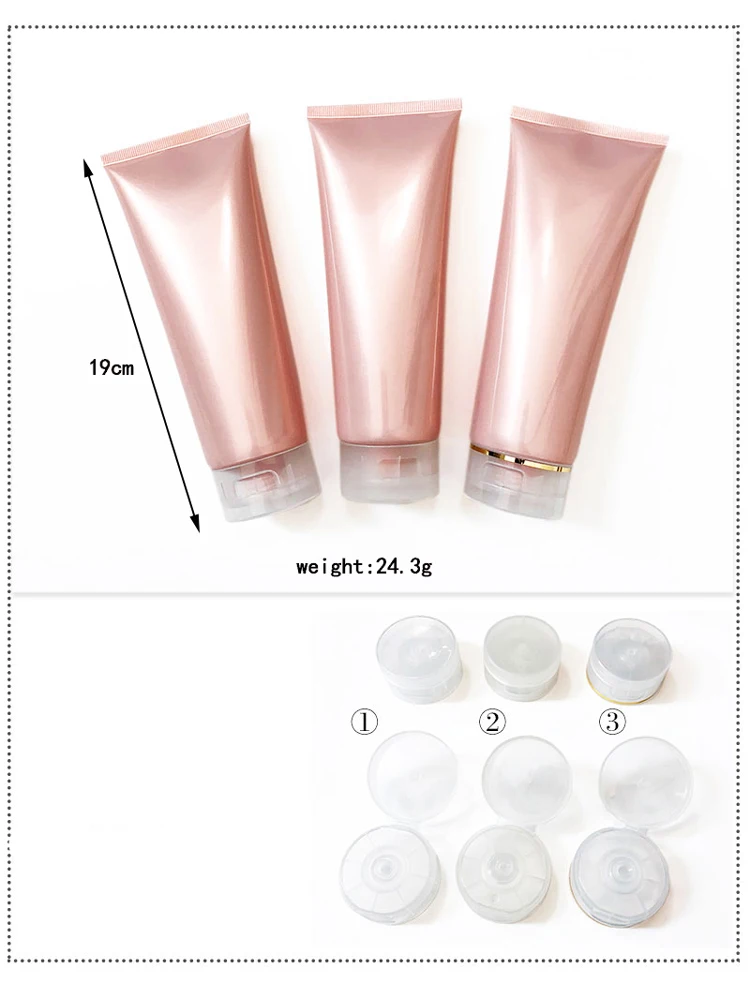 Stock Pink 200g Plastic Tube - 200ml Empty Cosmetic Packaging