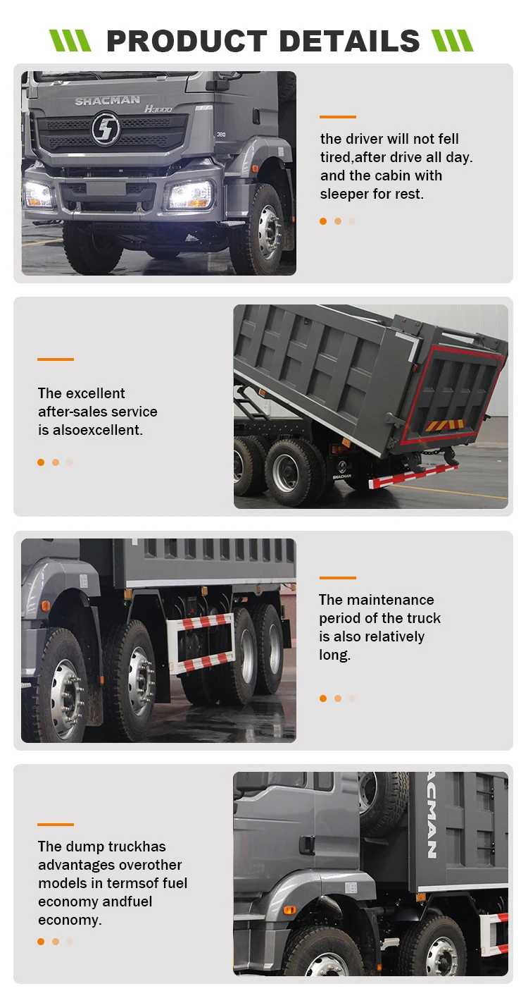 Sand Tipper Supplier Heavy Duty Shacman 12 Wheeler Dump Truck China H3000 30ton 40 Ton Camera 10 ...