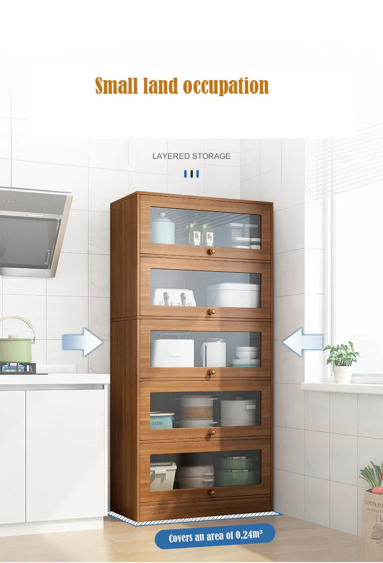 Kitchen Multi Functional Clamshell Type Storage Cabinet Floor Multi ...