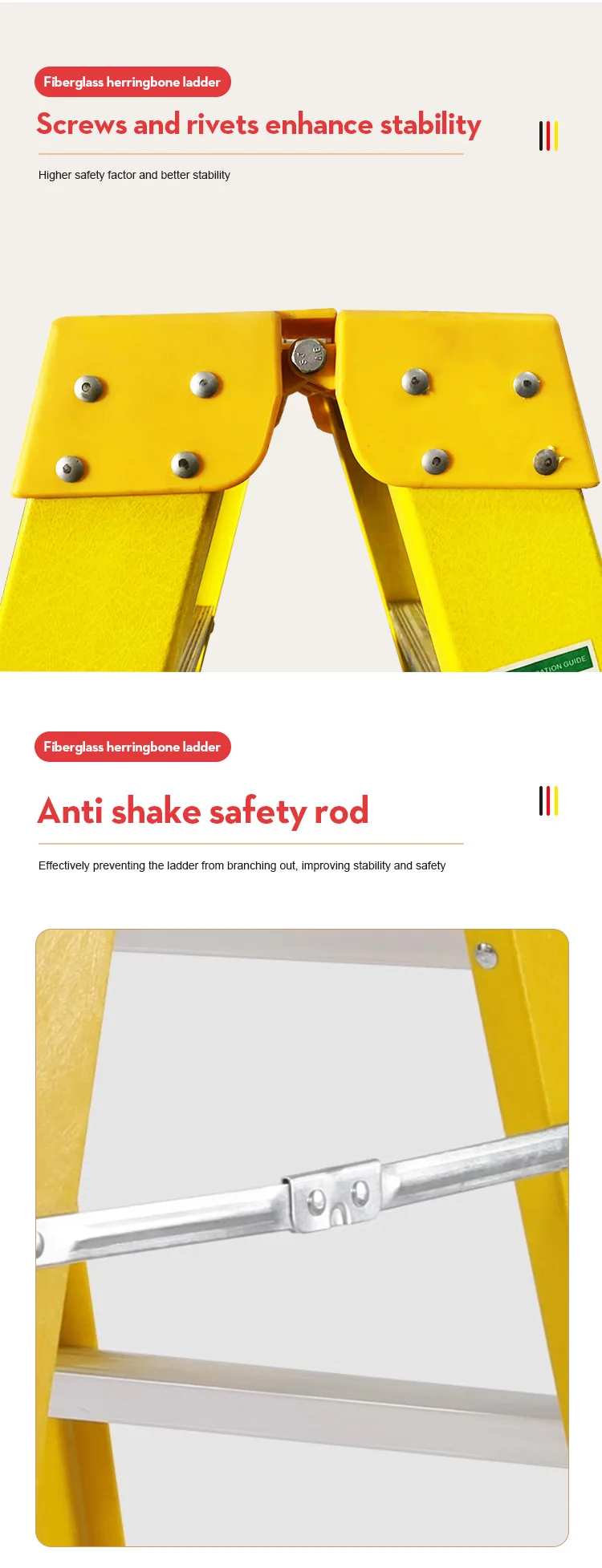 Grade 1 Frp Ladder Fiberglass 3 4 5 6 7 Steps Step Ladder - Buy 4 5 6 7 ...