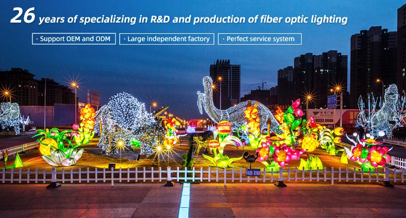 Handmade Fiber Optic Filament Plastic Cloth Flower Lamp Artificial ...