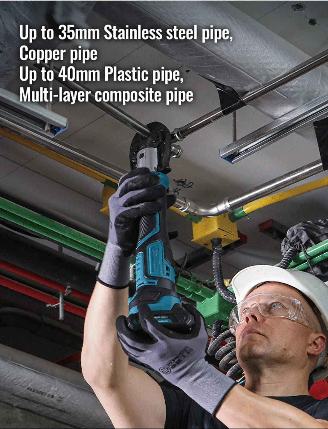 ZUPPER MP-1930 Alicate Prensa Para Pex Cordless Battery Pipe Press Tool