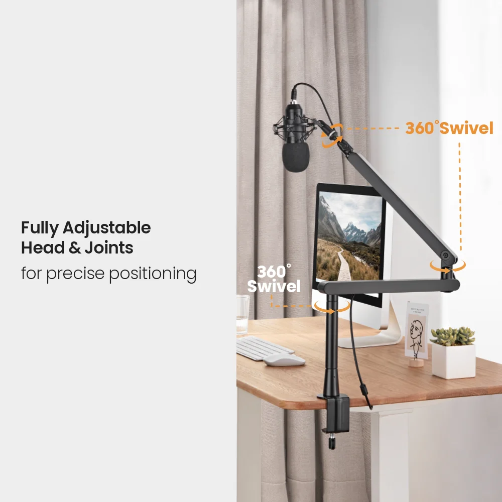 Mds15-2 Aluminum Professional Studio Microphone Boom Arm Adjustable ...