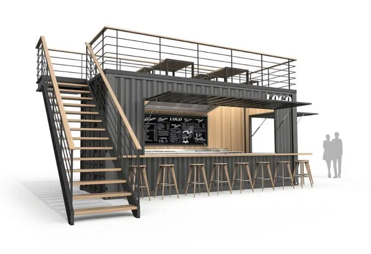 Customized Prefabricated Container House for Coffee Shop
