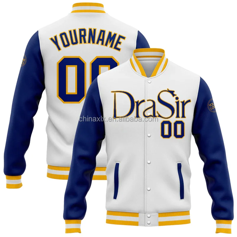 Brand New Varsity Letterman Jacket Men Knitted Cotton College Coats ...