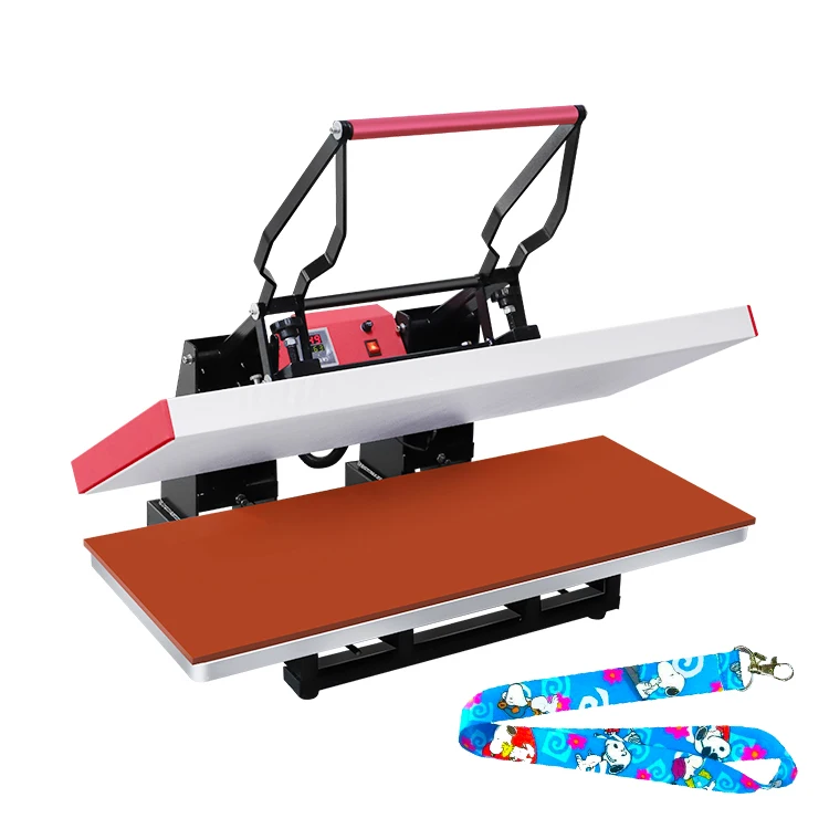 40*100 Manual lanyard heat press machine webbing ribbon sublimation ...