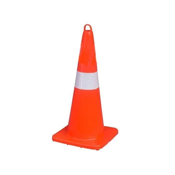 Red Base With Single Reflective Film Red Traffic Cone With Handle - Buy ...