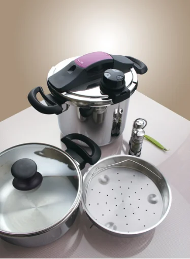 Double Handle Clamp Type,Stainless Steel Pressure Cooker With Steamer ...