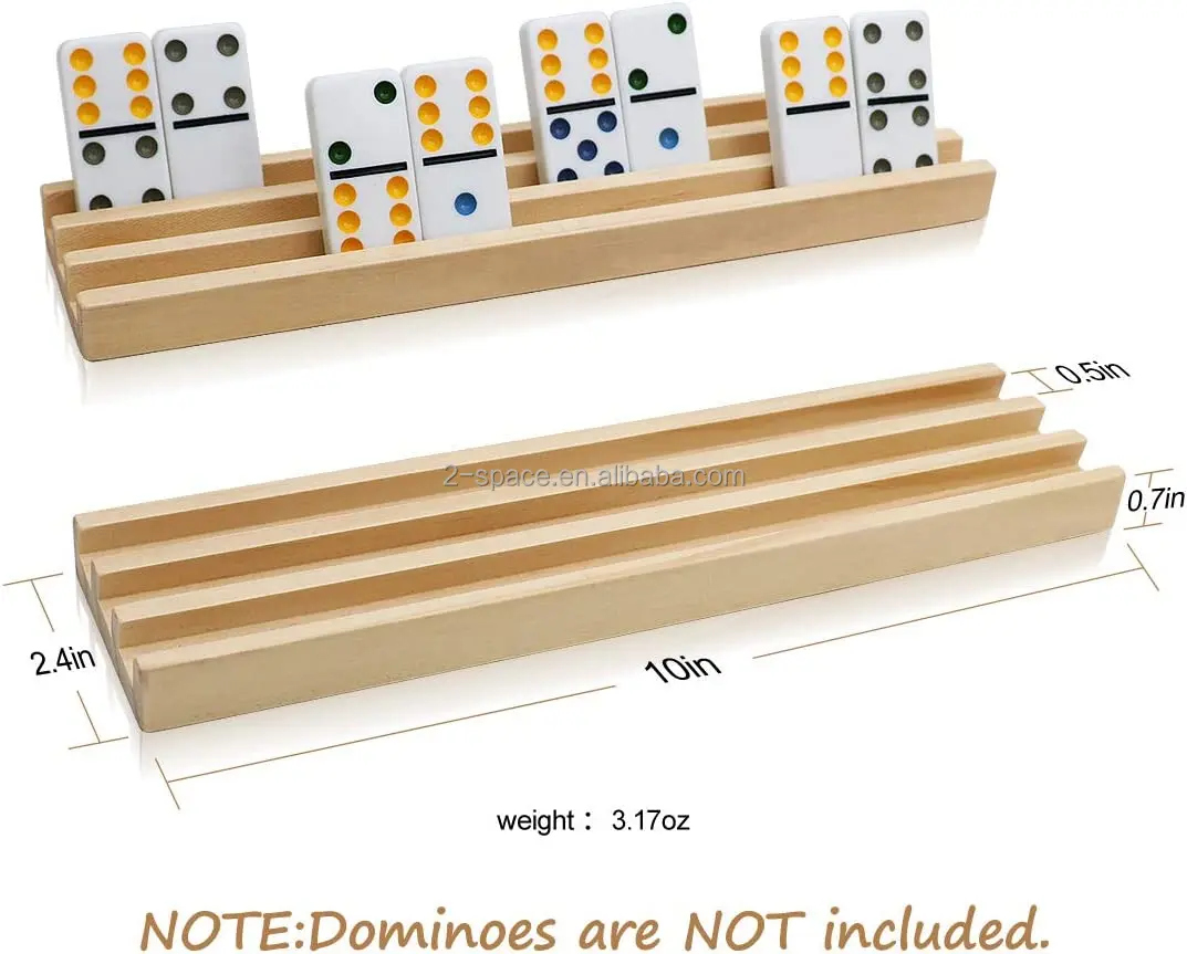 Custom Domino Trays Holders Organizer 3 Slightly Slanted Slots Pine ...