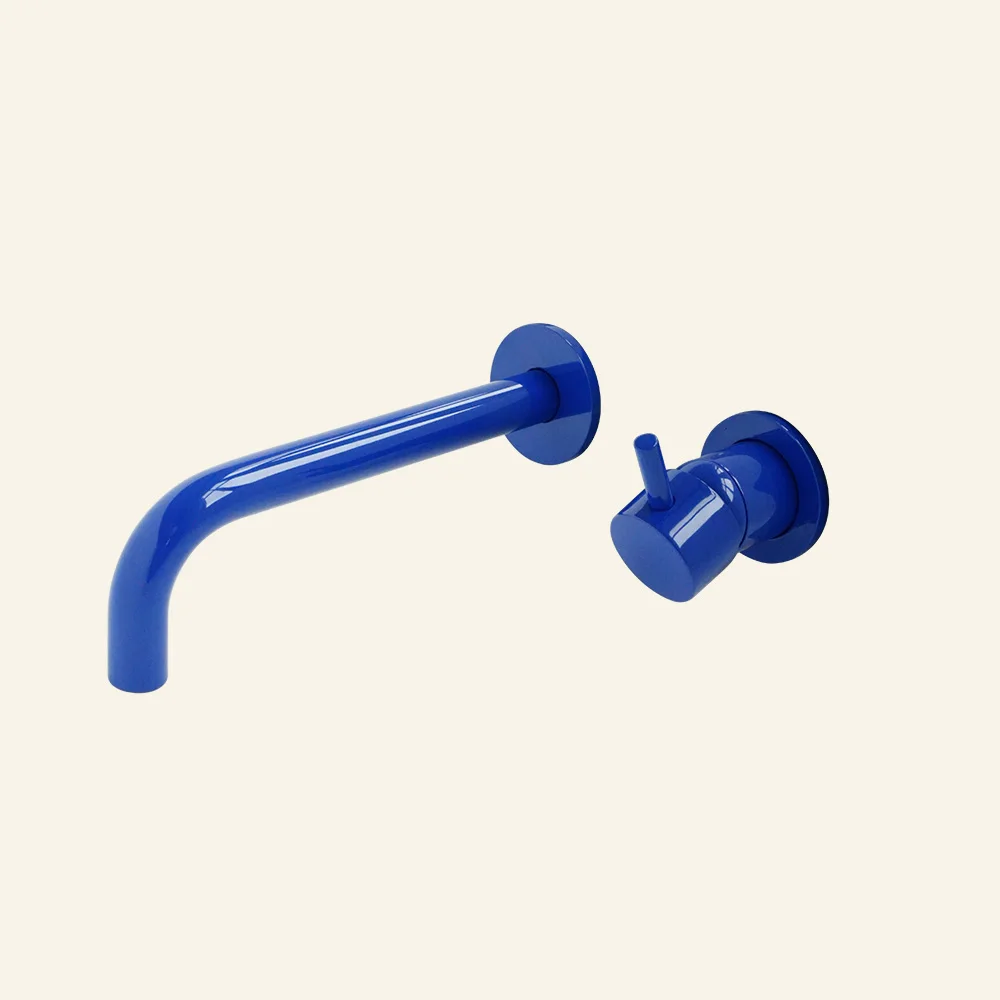 European Style Polished Klein Blue Solid Brass Wall Mounted Concealed ...