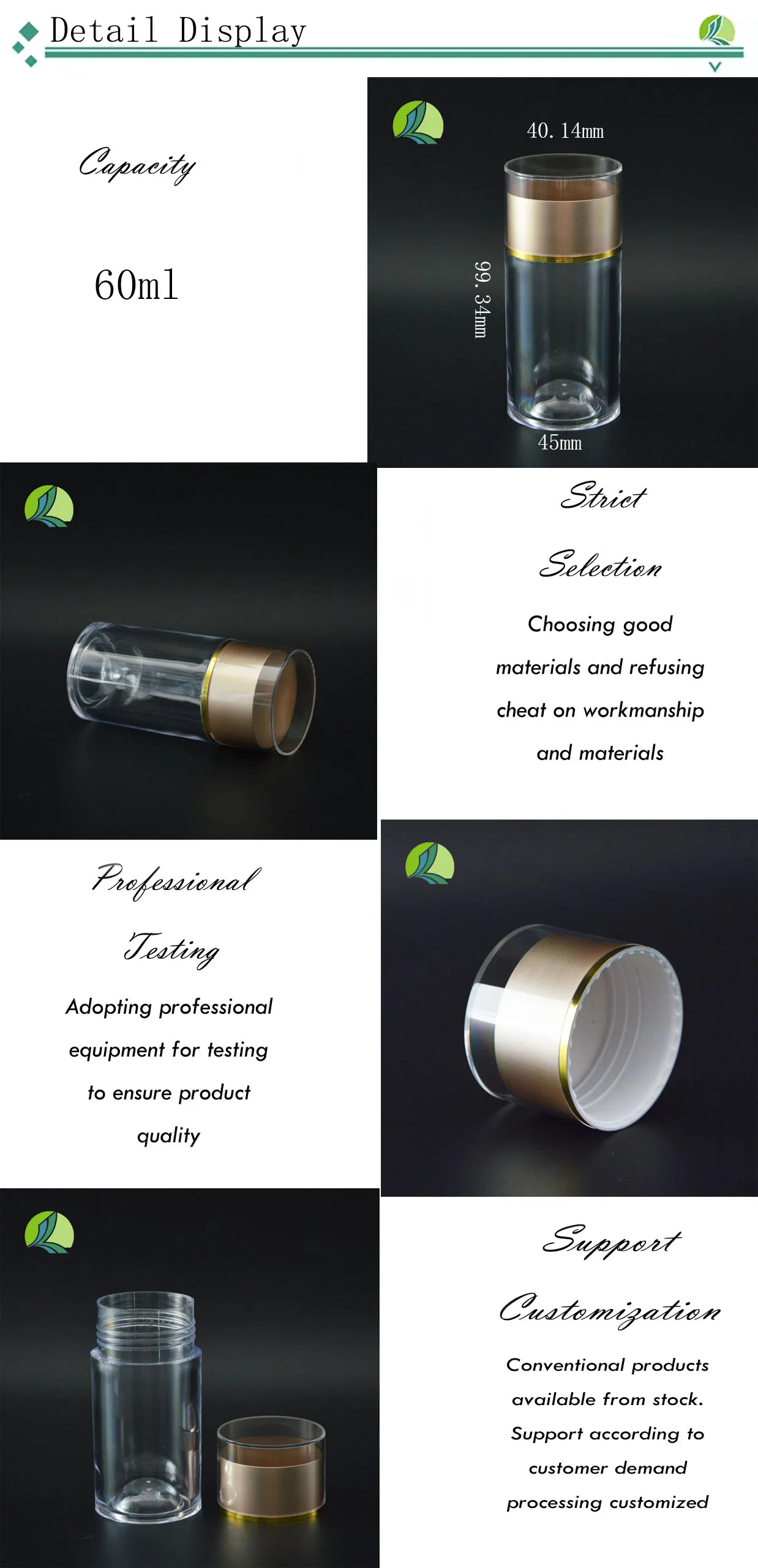 60cc PS Medicine Bottle - Transparent & Durable Plastic