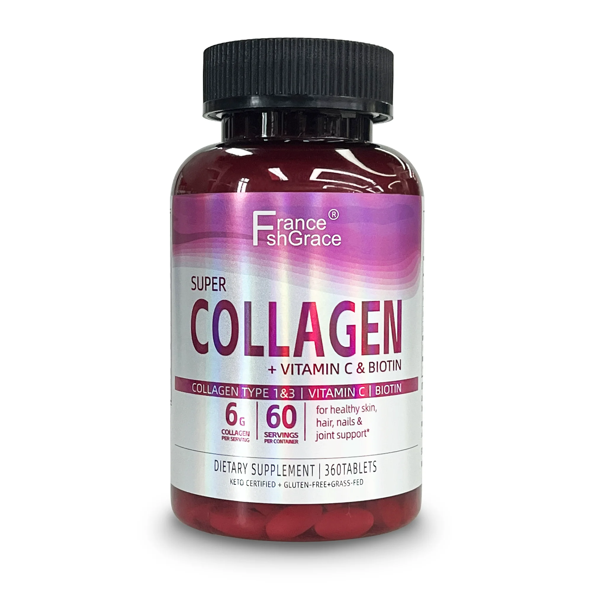 Collagen Peptide Tablets Collagen With Vitamin C Biotin 360 Tablets ...