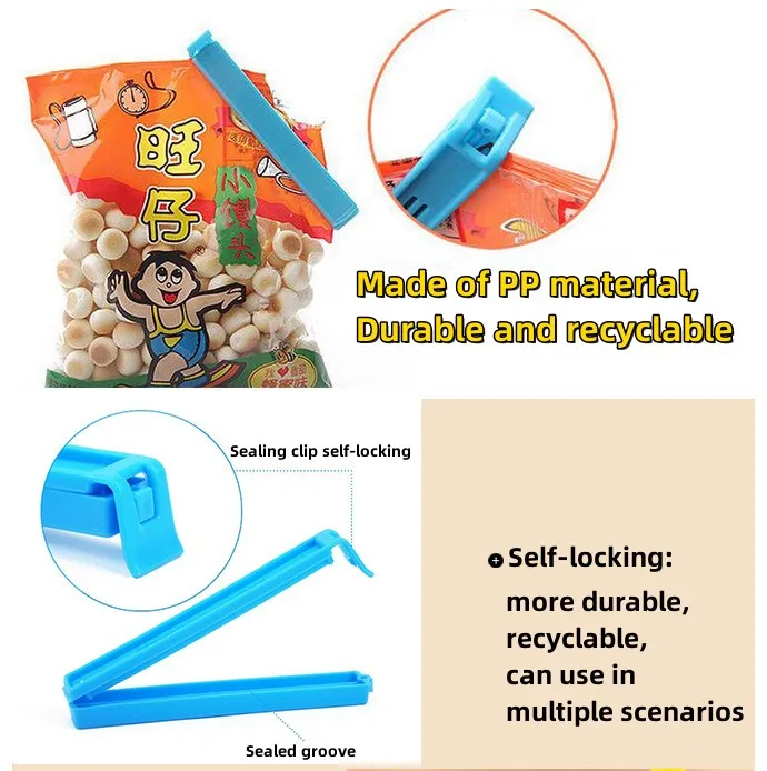 Custom Colorful Plastic Food Closing Clip Moisture-proof Coffee Fresh ...
