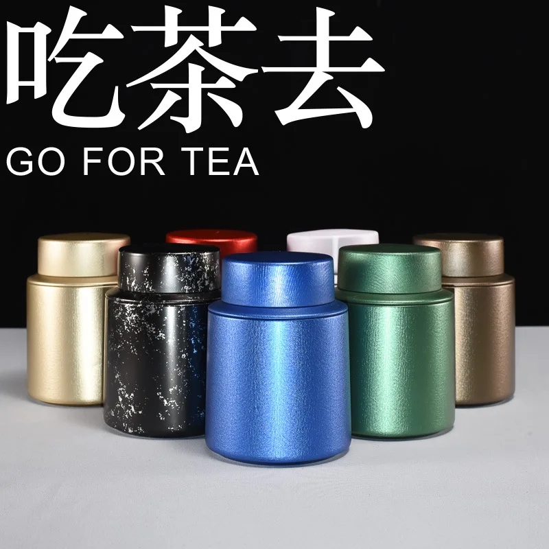 Wholesale Titanium Aluminum Alloy Tin Mini Canister Tea Packaging Metal ...