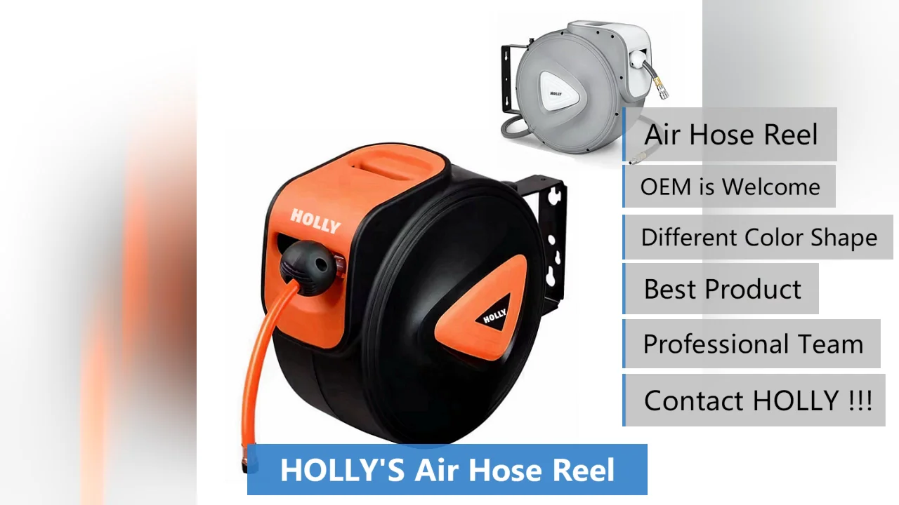 10m Automatic Air Hose Roller 8 X 12 Mm Pvc Hose Reel Pneumatic Tools 5 ...