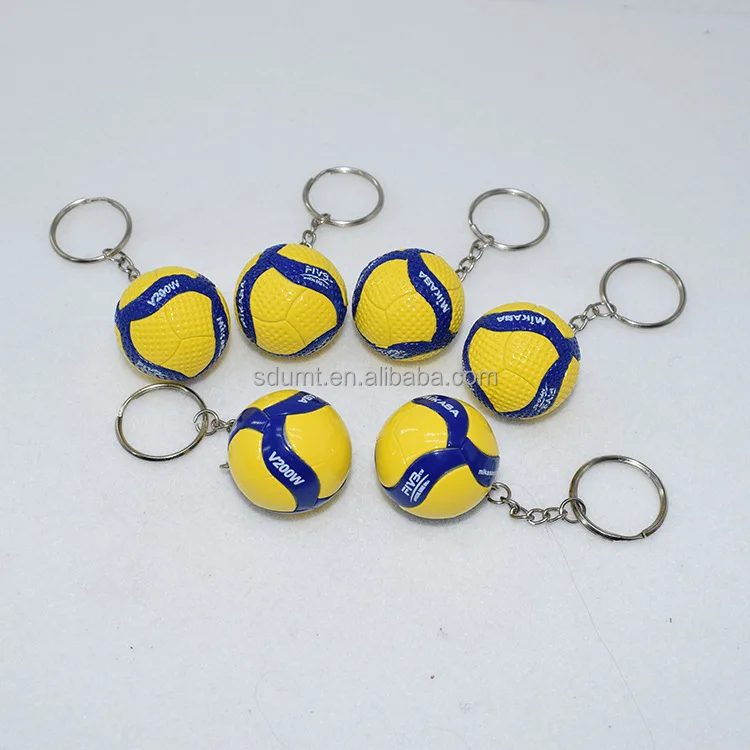 Mini Volleyball Keychain 3.8cm Ball Keychain Ornament Pvc Pendant ...