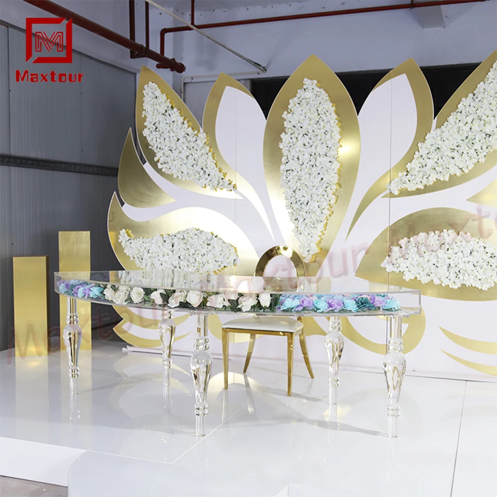 Clear Acrylic Crystal Dining Table Set Plastic Serpentine Table Luxury ...
