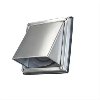 6 Inch Stainless Steel Wall Vent Cowled Wall Shutter Grille Duct Outlet ...