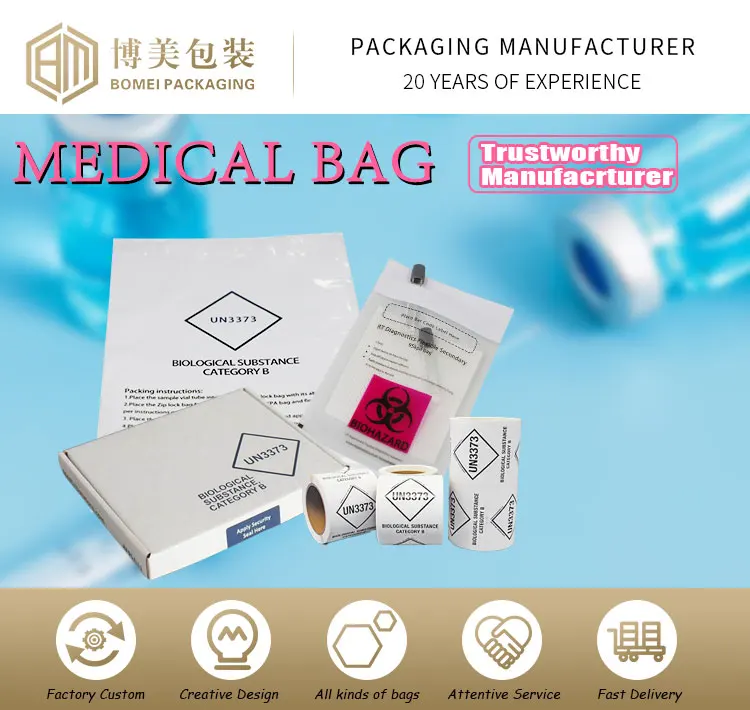 Custom Paper Boxes Biological Substance Un3373 Packaging Eco Friendly ...
