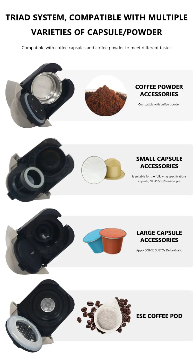 Modern Professional 4-in-1 Automatic Multi-Capsule Coffee Maker With ...