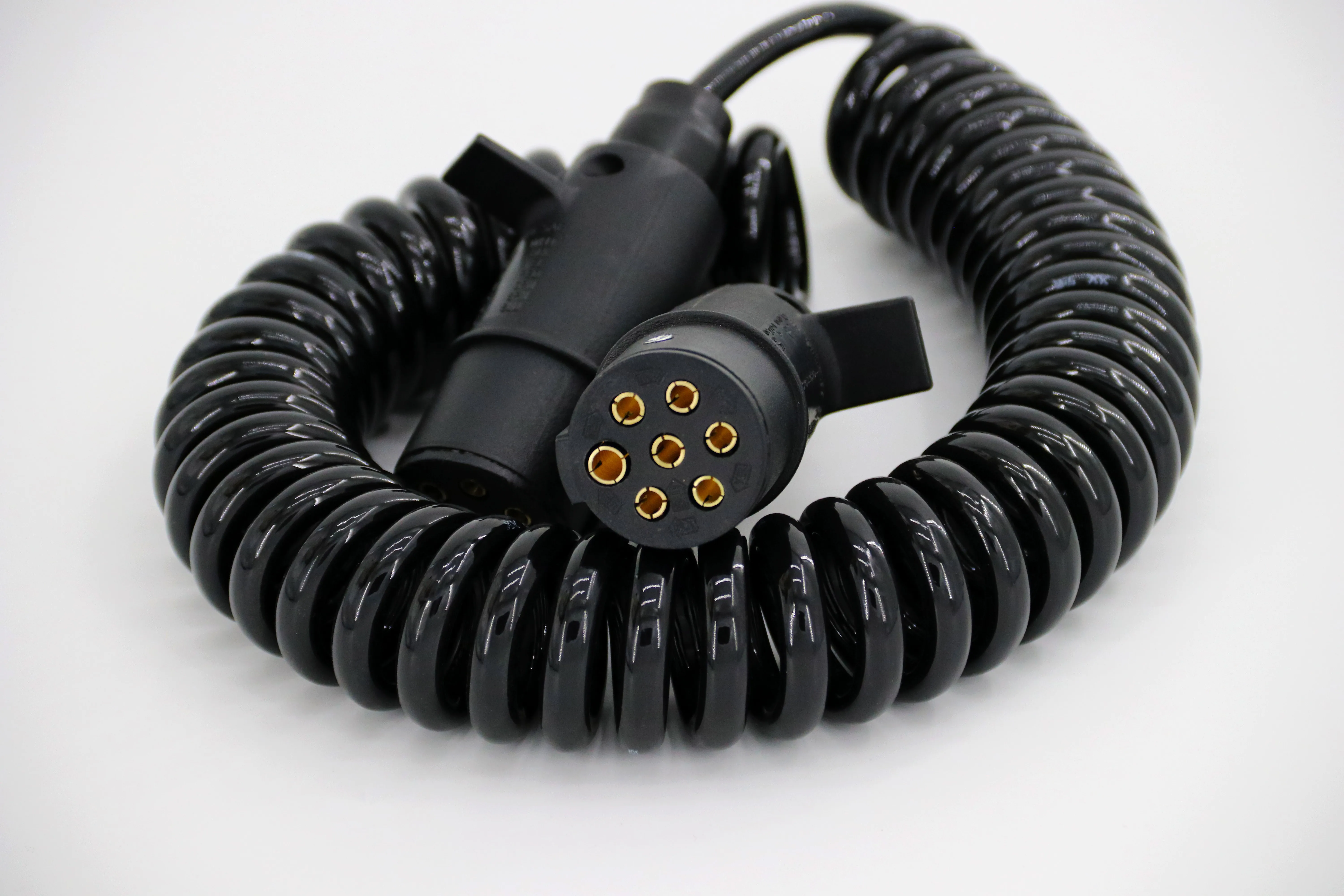 Truck Trailer Wire - 7-Core Electrical Cable with Spring Guard