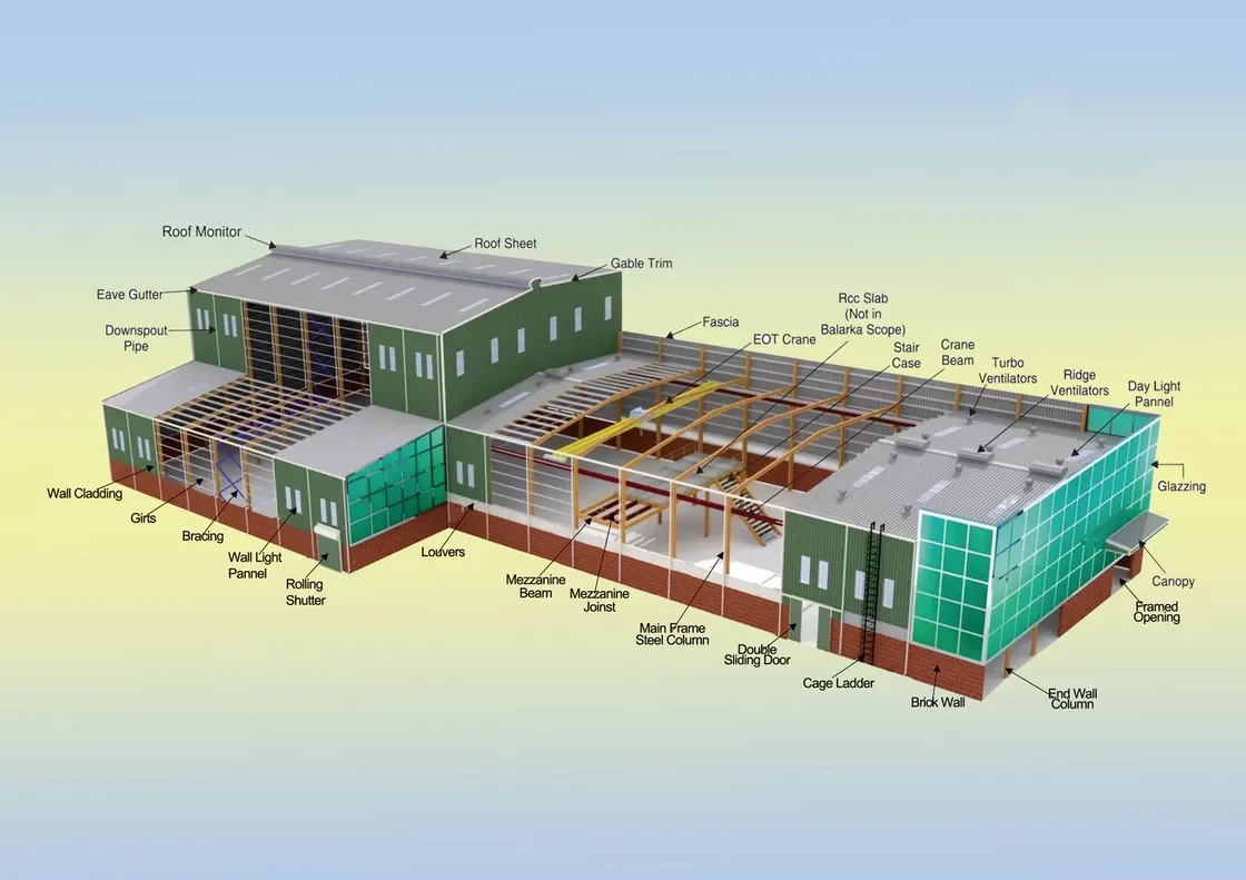 Function Hall Design Custom Steel Structure Workshop Bridge Hotel ...