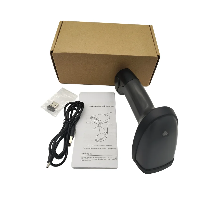 1D Wireless and Wired Barcode Scanner RED Light Handheld 1D Barcode ...
