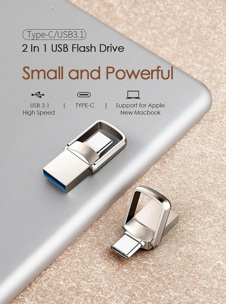 Swivel Metal 2in1 Usb Stick 4gb 8gb Otg 2.0 Key Pendrive 16gb 32gb Type ...
