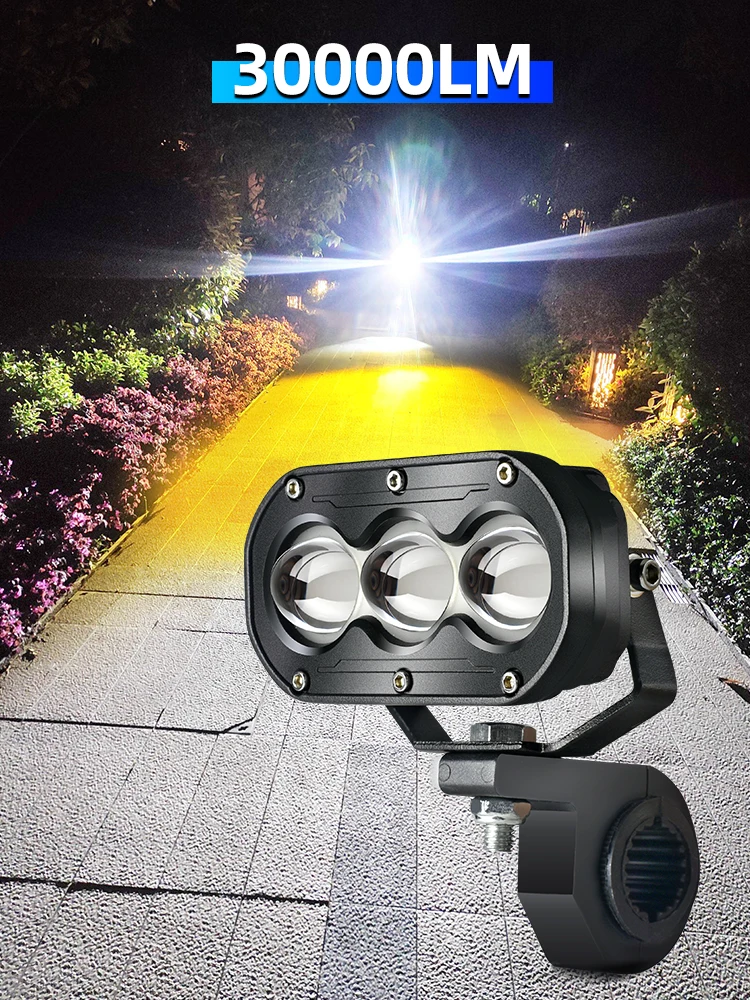 Strobe Motorcycle Lighting System Mini Driving Light Luces Led 30000lm ...