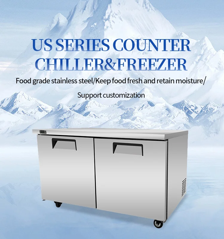Custom Commercial Work Table Refrigerator - under Counter Chiller