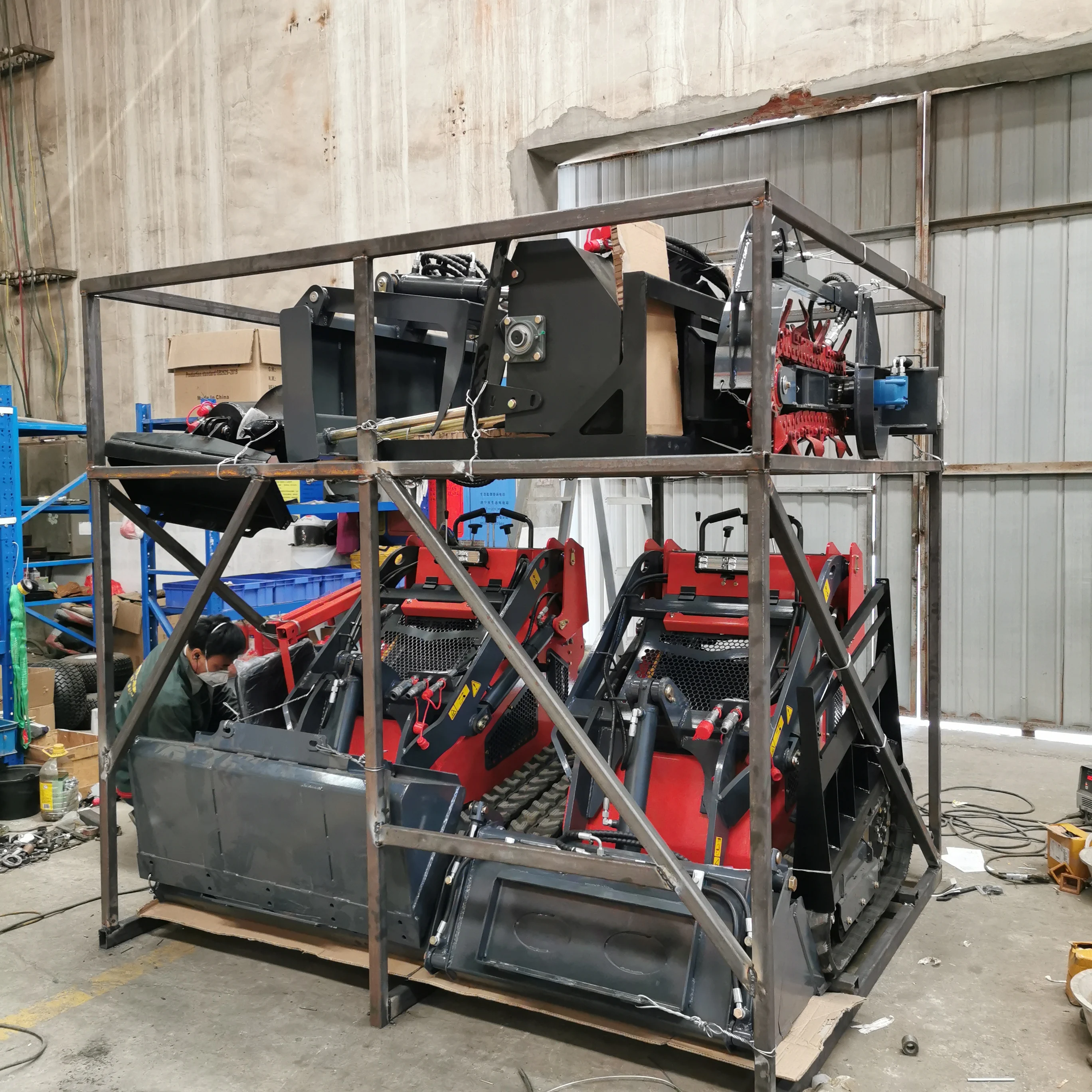 Factory Direct Supply Skid Steer Loader With Track Skid Steer Mini ...