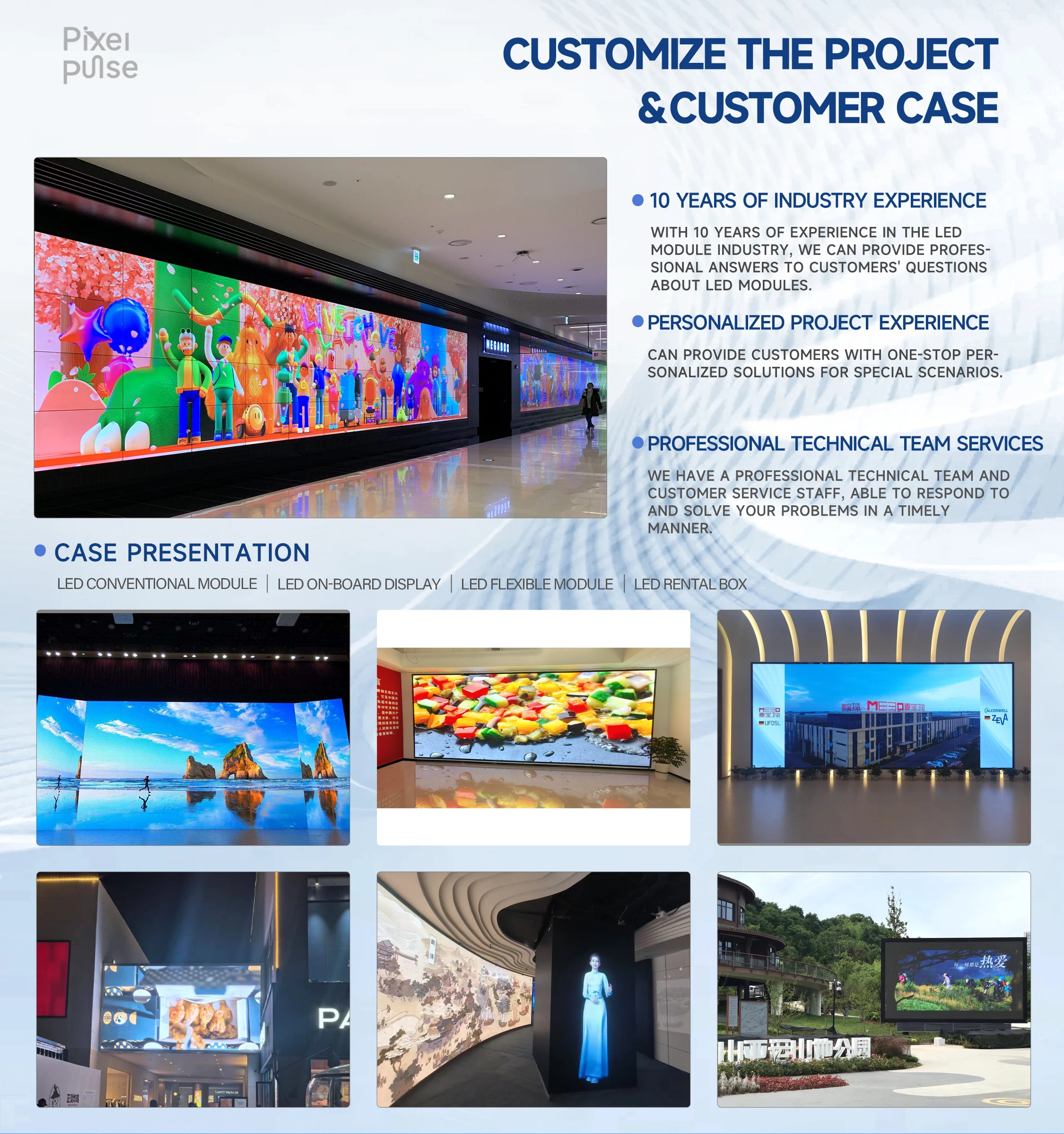 Pixelpulse Indoor SMD Led Screen Display Video Wall Small P1.2 P1.5 COB ...