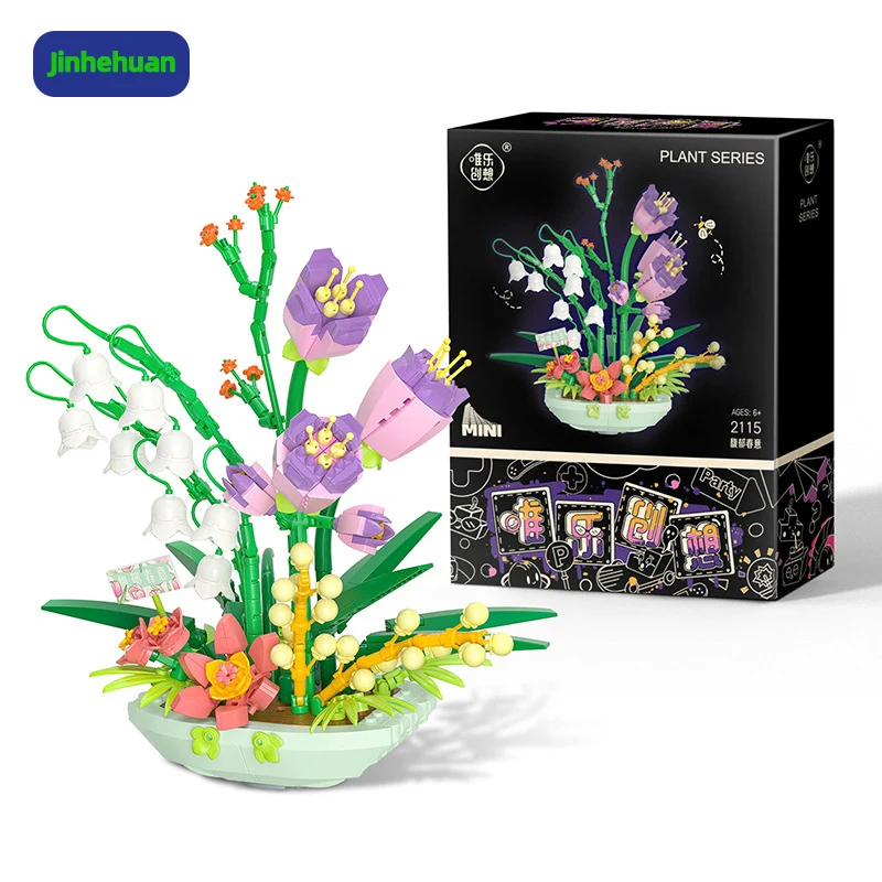 Brick Flower Building Blocks Set Garden Toys Diy Wild Botanical ...