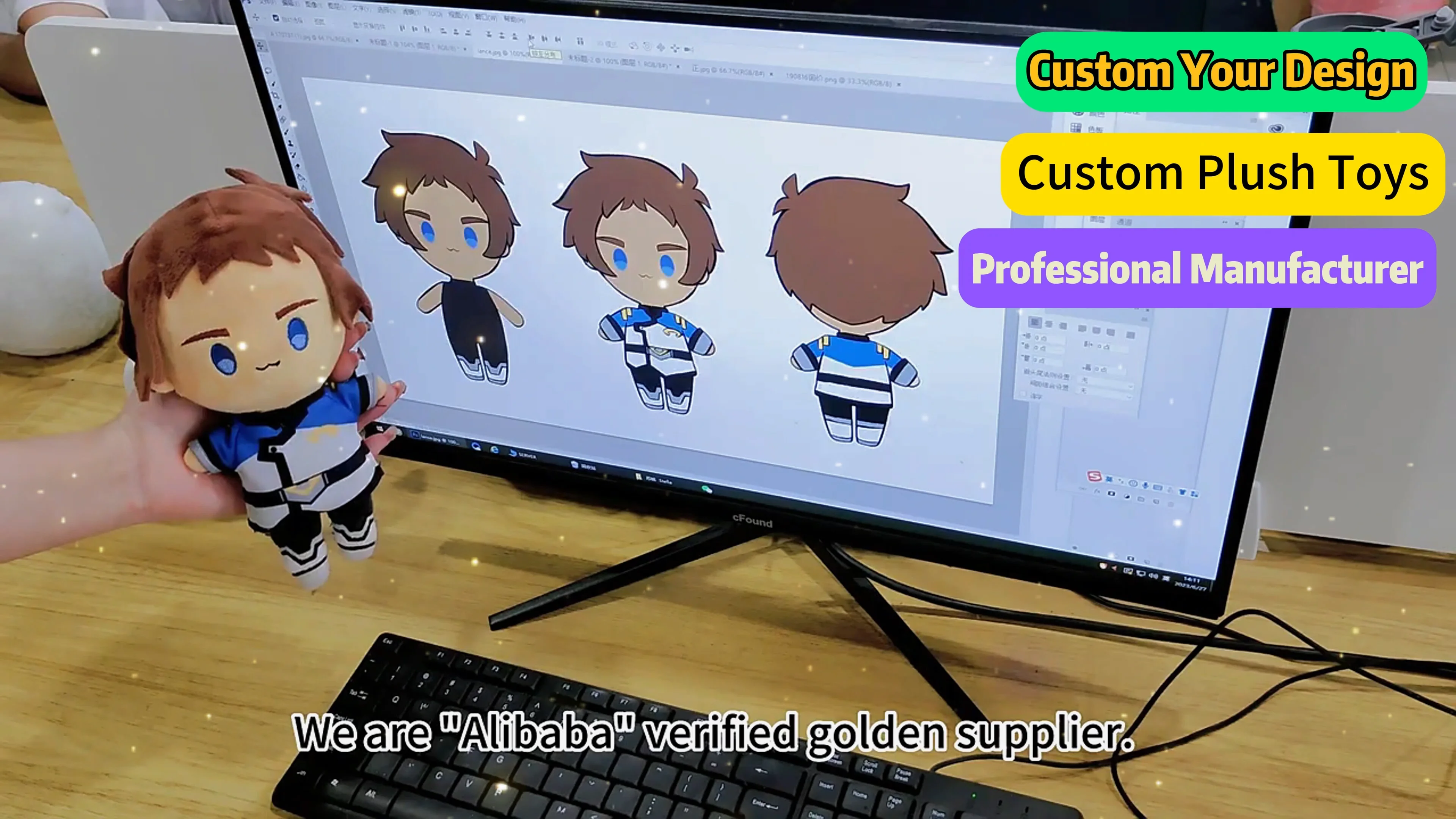 Low Moq Customized Plush Self-made Cartoon Character Plush Toys - Buy ...