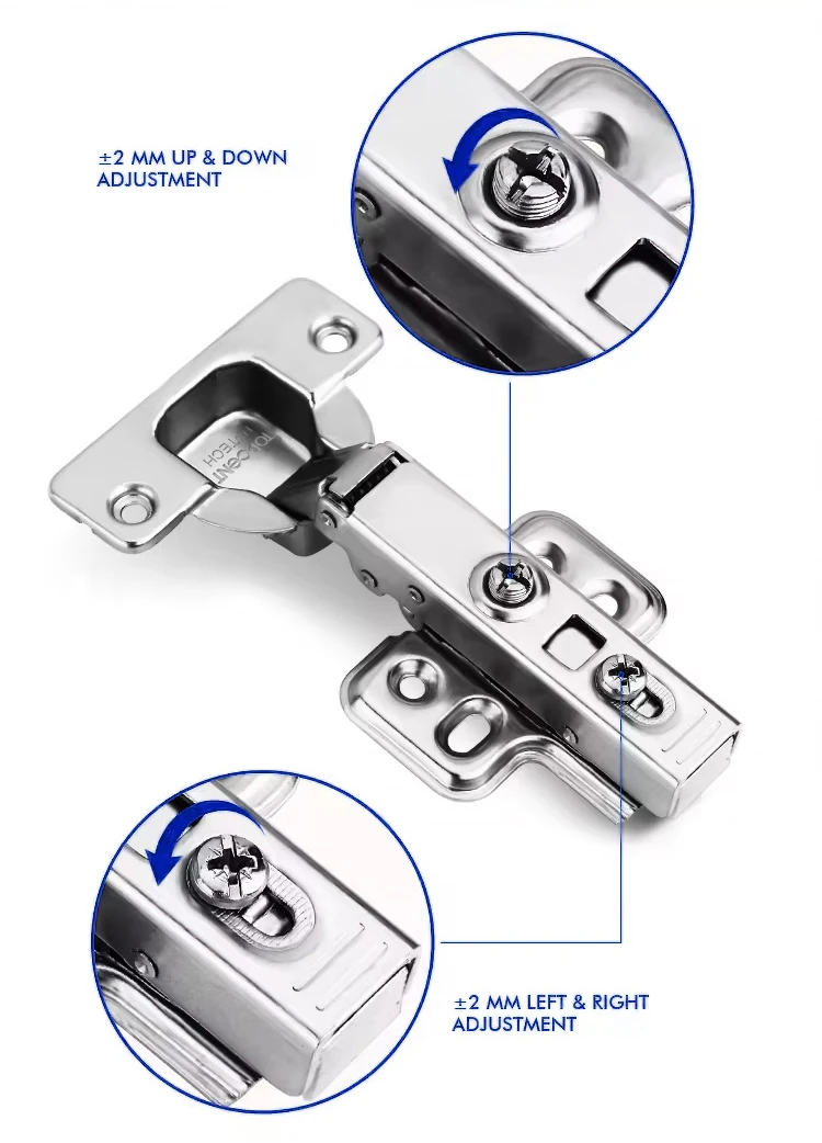 Frameless Cabinet Doors Hinges Concealed Hydraulic Adjustable Mounting ...