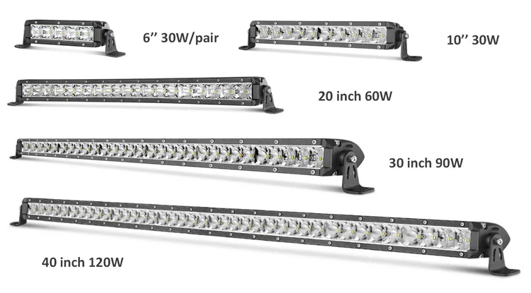 12V Single Row Winch Front Bumper Mount 30 Inch 90W Surface Mount Led ...