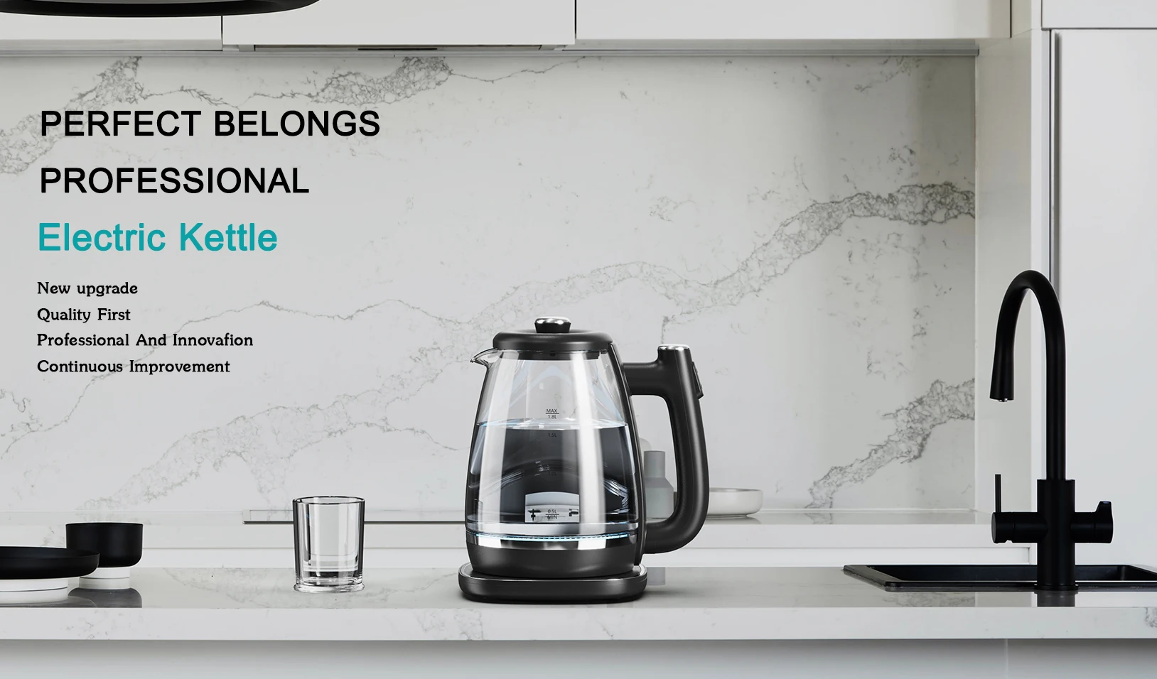 Spot Wholesale 1.8L Electric Glass Kettle Cordless Coffee Teapot Milk ...