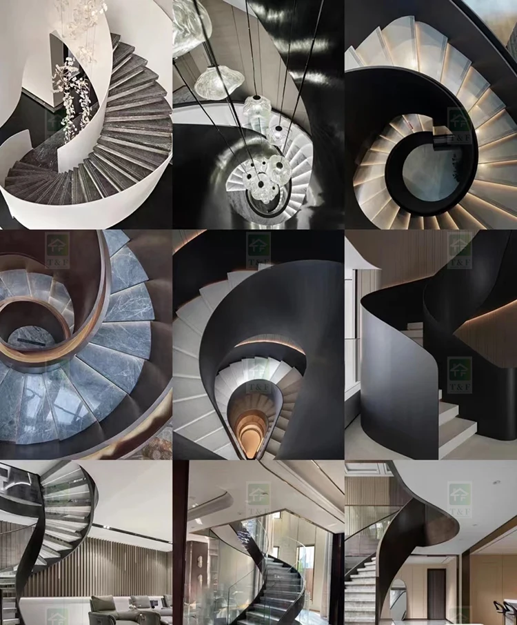Modern Marble Non-Slip Stair Tiles | Glossy Porcelain Design ...