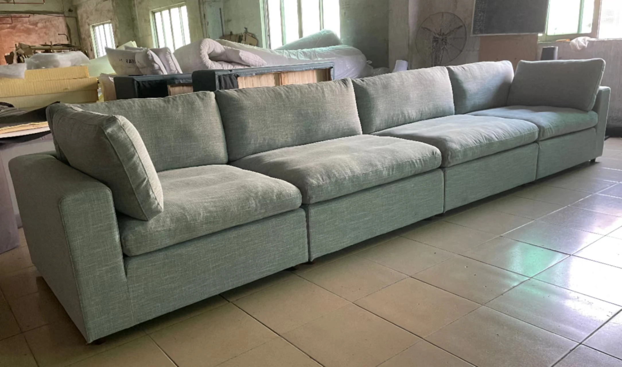 Modular Corner Couch - Modern Fabric Sofa Set for Living Room