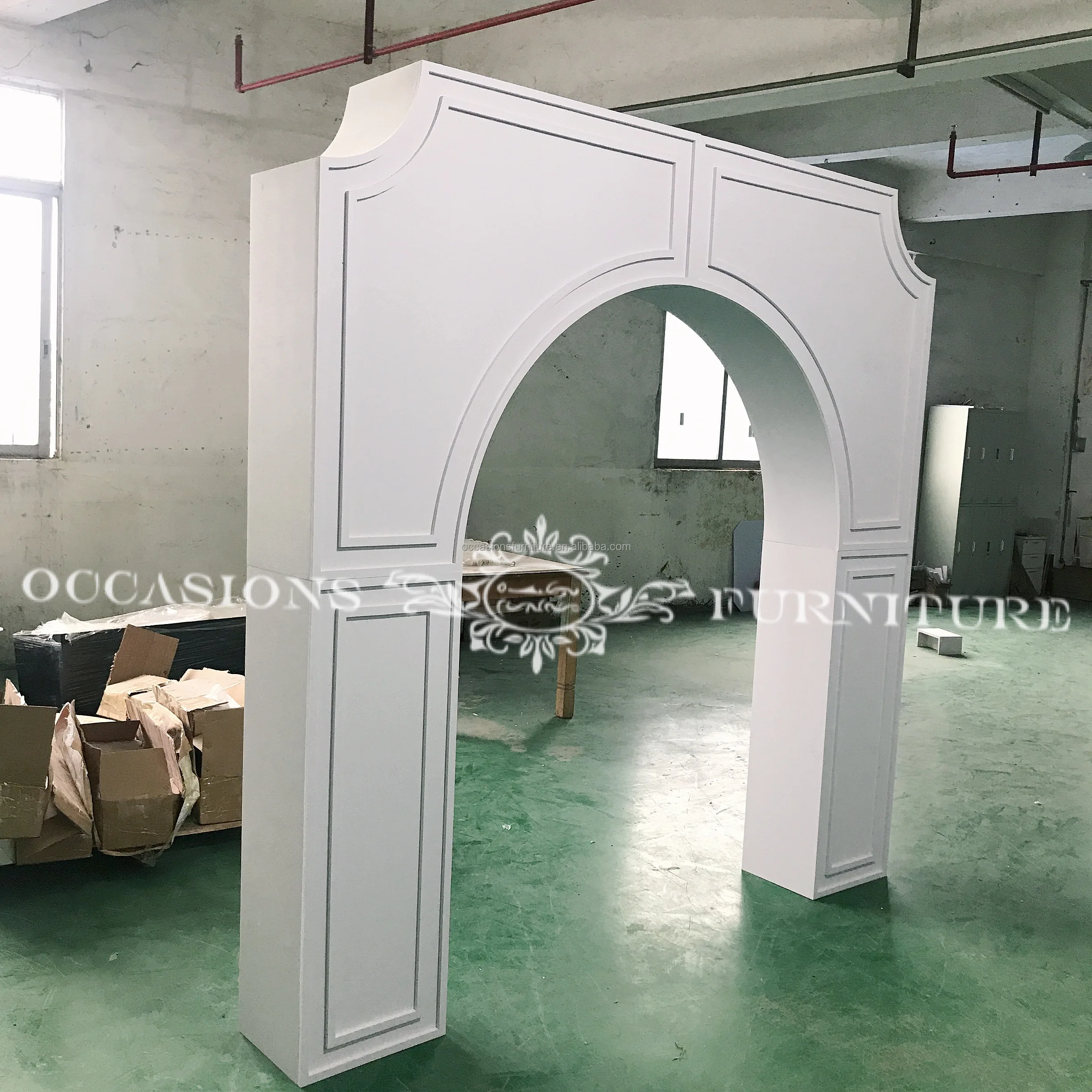 White 3d Cutting Elegant Style Pvc Arch - Buy 3d Cutting Arch,White ...